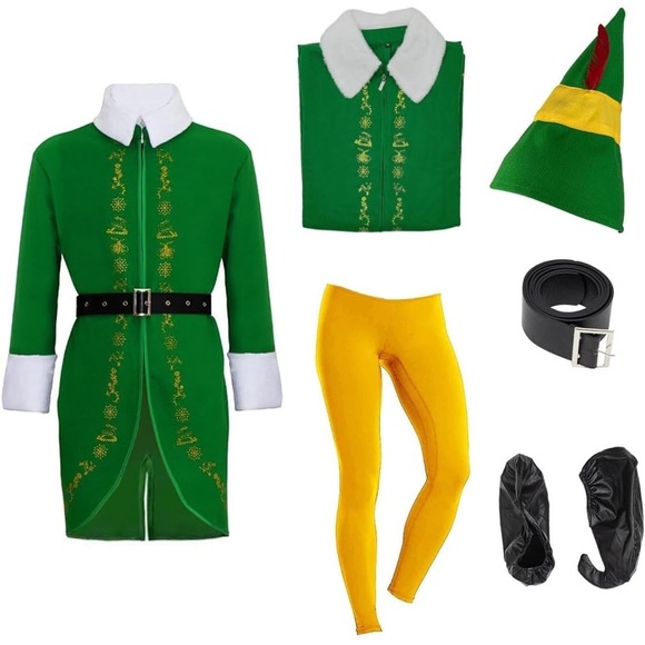 Accessories | Green And Yellow Elf Costume | Poshmark